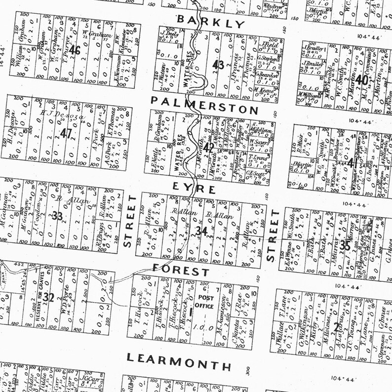 Buninyong Map J.f.w.fulton 1910 Antique Black and White - Etsy Australia