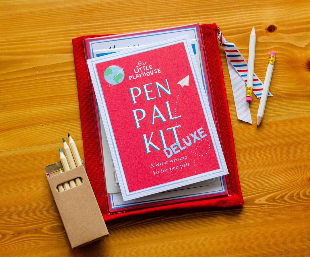 Deluxe Pen Pal Kit for Kids | Pen Pal Letter Writing Set With Envelopes ...