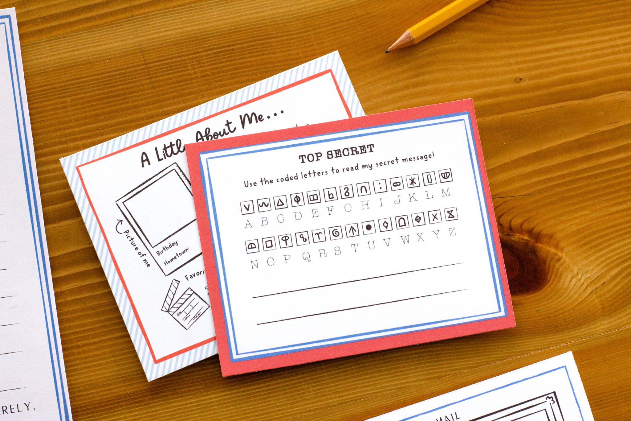 Printable Pen Pal Kit for Kids, Letter Writing Set (digital Download ...