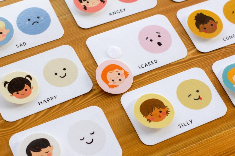 Emotion Matching Printable Busy Book Page & Feelings Chart for Kids ...