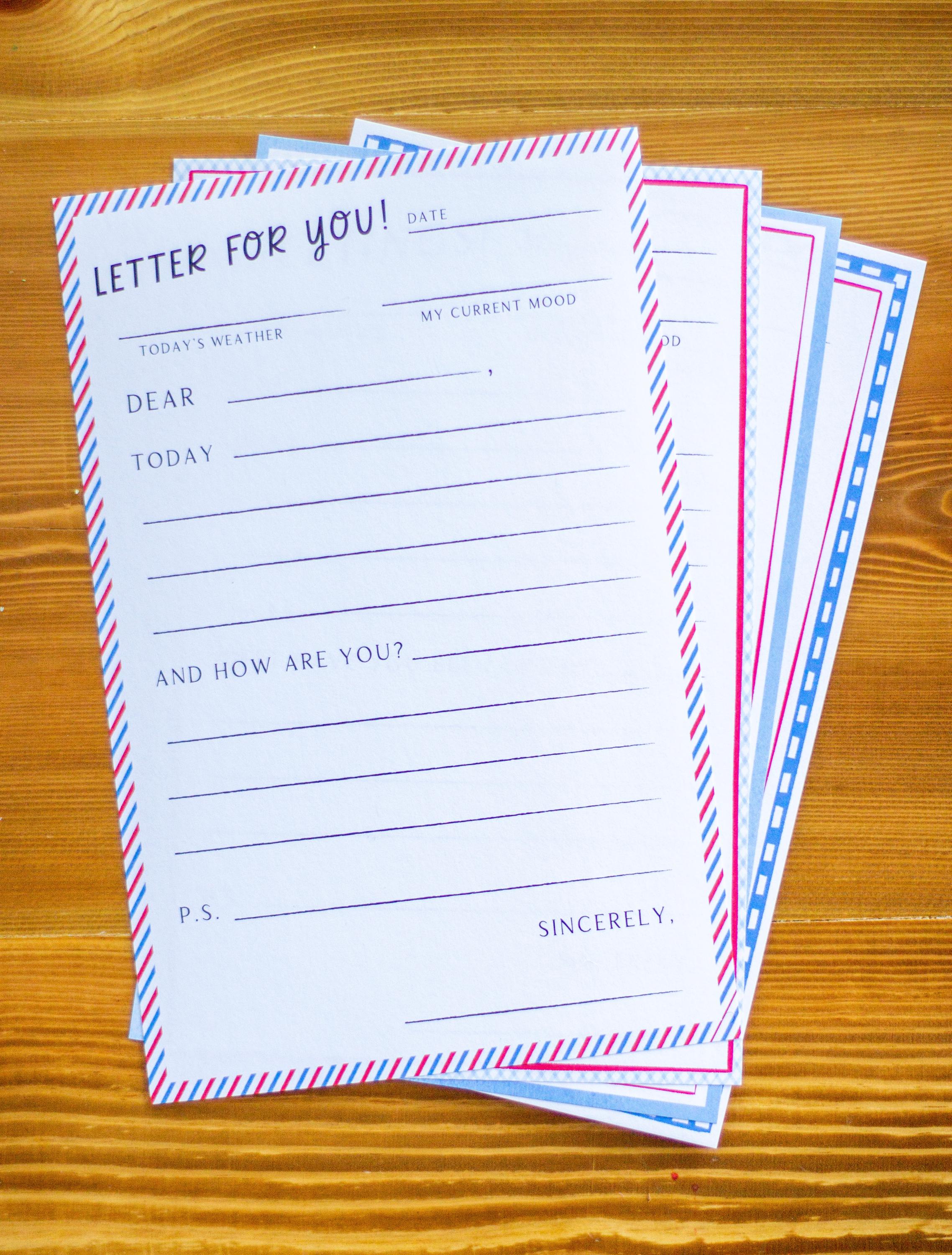 Kids Pen Pal Writing Kit, Letter Writing Stationery Set With Stickers ...