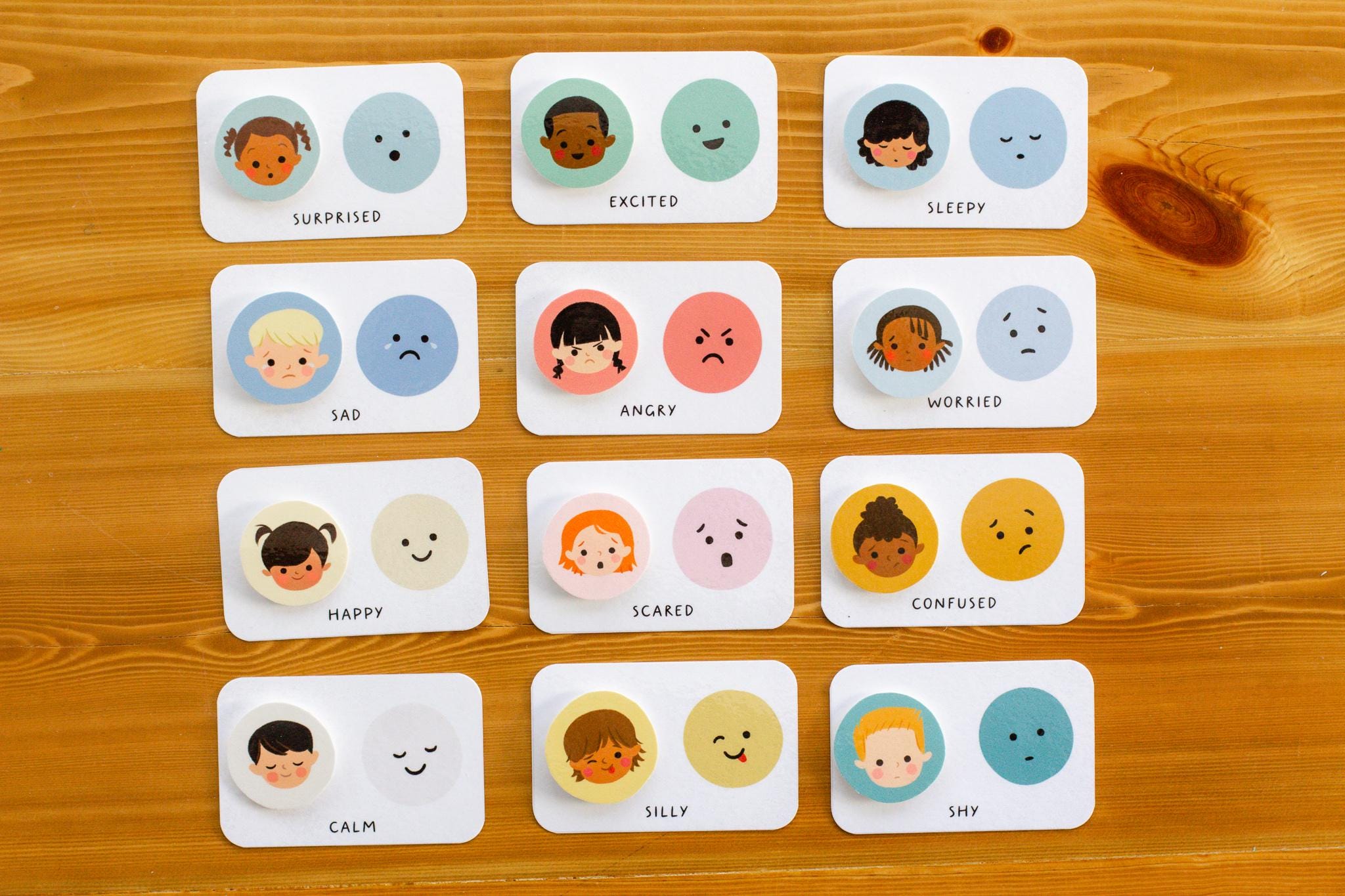 Emotion Matching Printable Busy Book Page & Feelings Chart for Kids ...