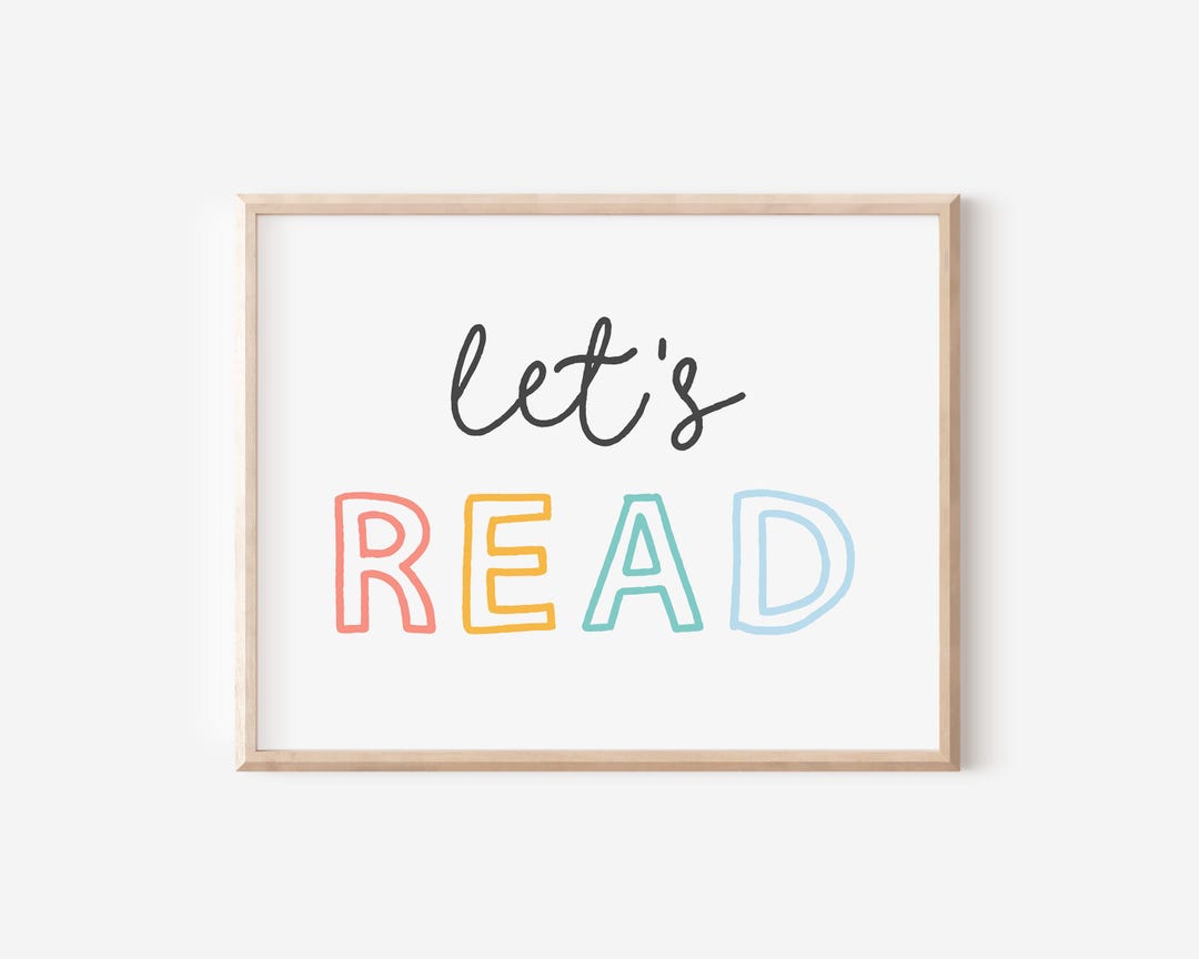 Let's Read Printable Inspirational Quote Print, Kids Affirmation Print ...