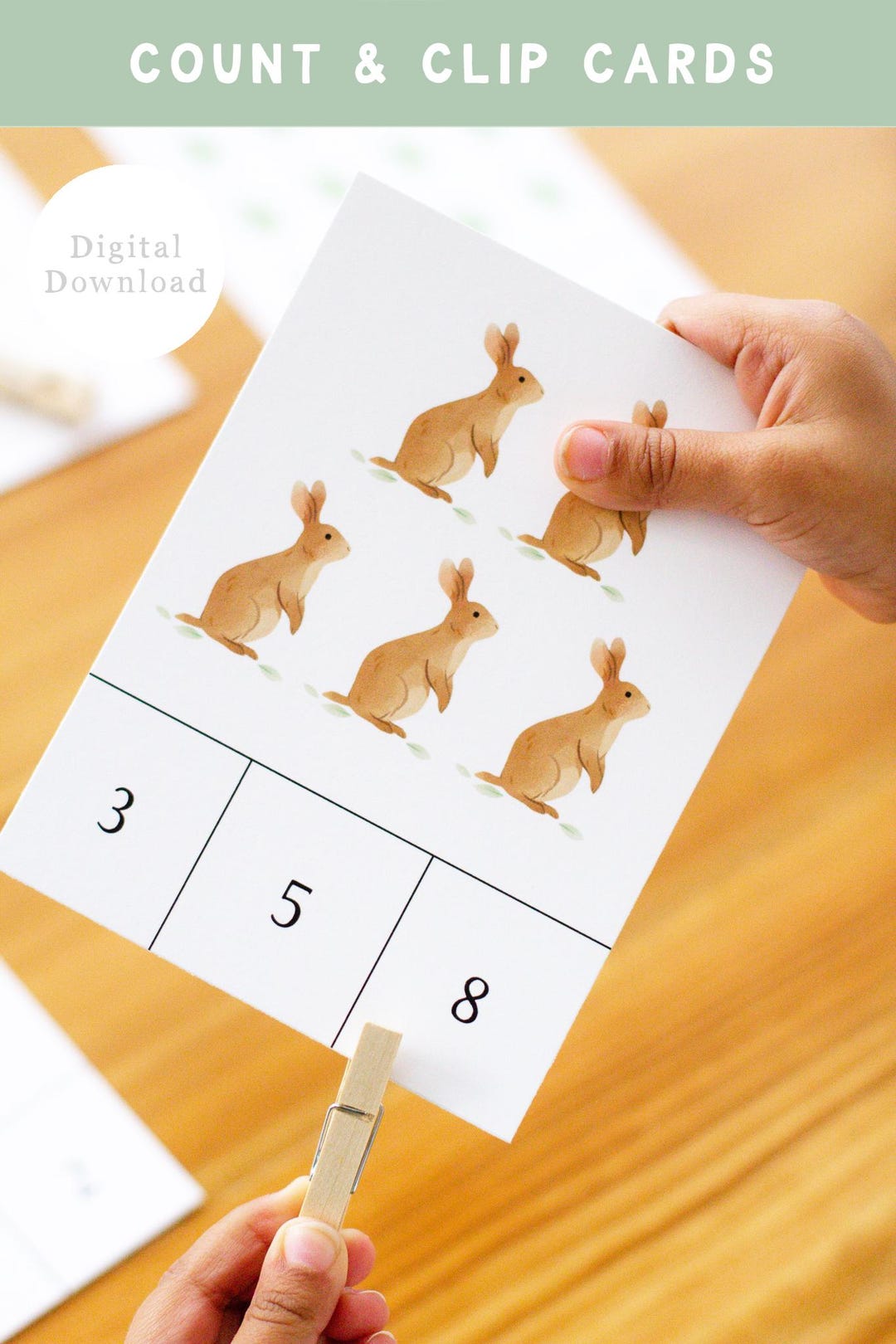Woodland Count and Clip Cards 1-12 | Printable Forest Animal Counting ...