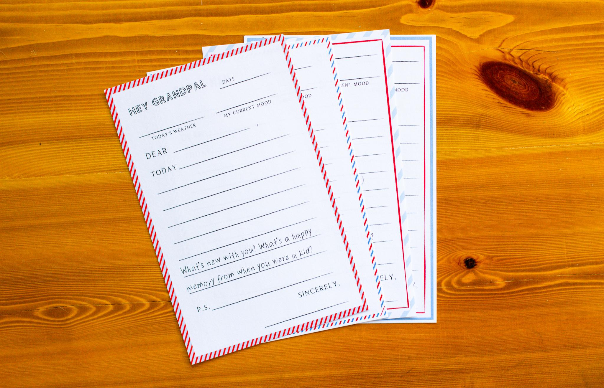 Grandpals Pen Pal Writing Kit for Grandkids and Grandparents, Letter ...