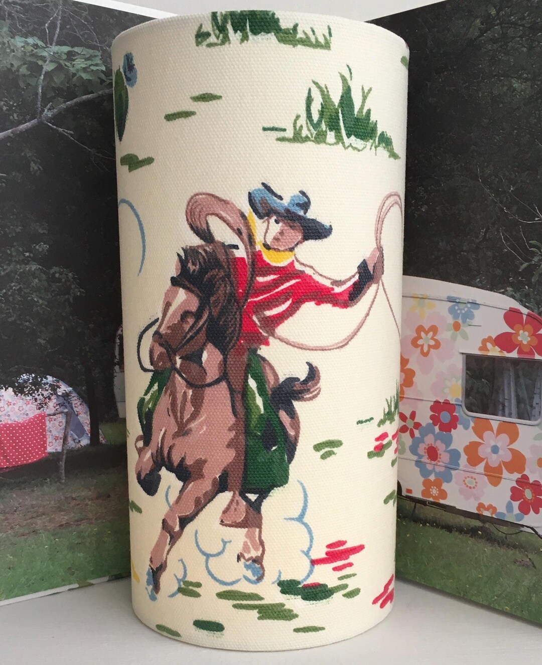 NEW Cath Kidston COWBOY - Handmade Children’s Tall Night Light. - Etsy