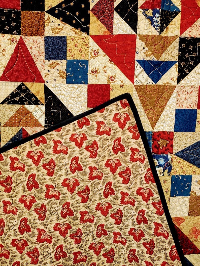 Faceted Jewels Pattern, Handmade Traditional Patchwork Quilt, All ...