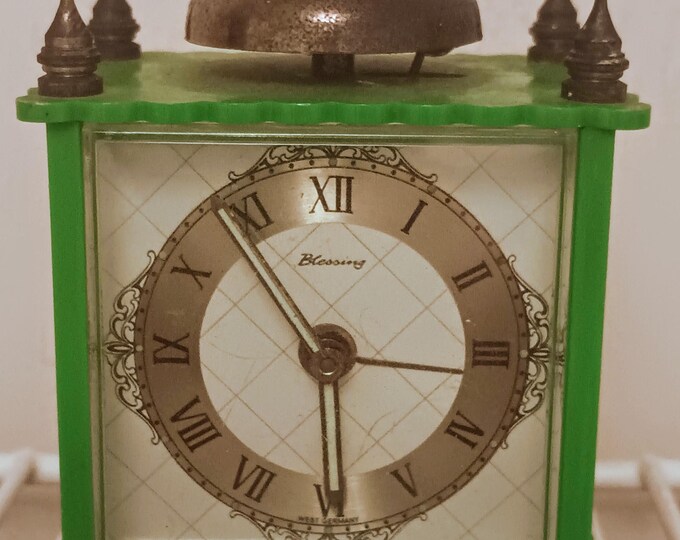 Vintage German Made Blessing Mechanical Bell Alarm Clock Wound Tight ...