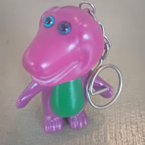Barney the Dinosaur Keychain - Etsy