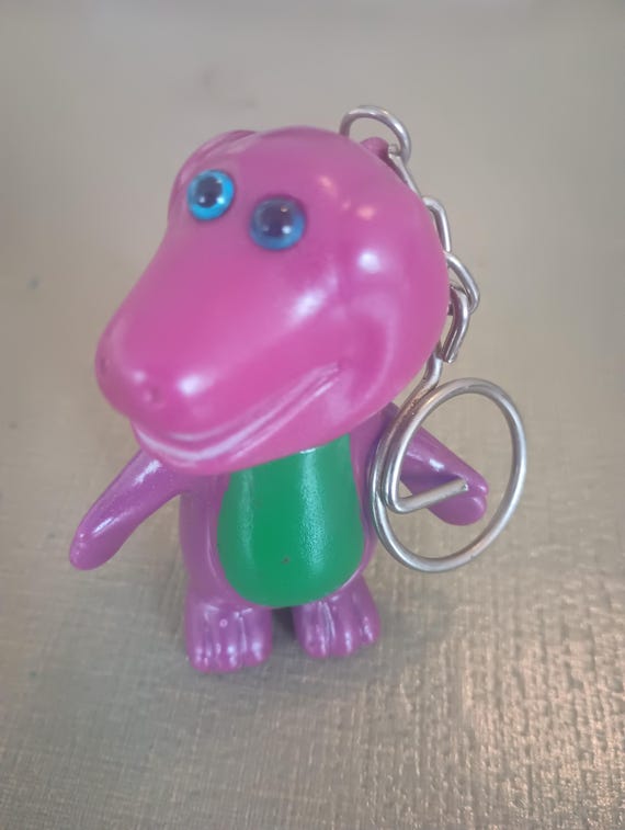 Barney Plastic Keychain Barney Dinosaur Key ring Barn… - Gem
