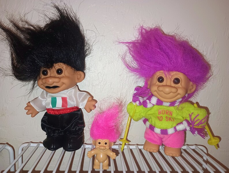 Vintage Russ Troll Doll Lot Around the World Italy Moustache, Black ...