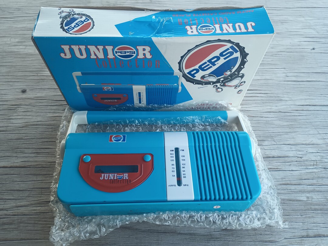 Vintage Pepsi NOS Cassette Player Radio in Box - Etsy