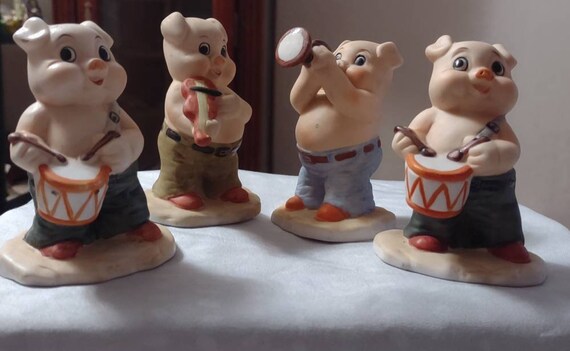 Adorable Pig Piggy Band of Four - Etsy