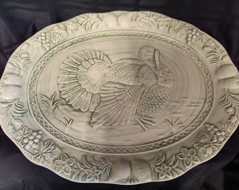 Vintage Large Ceramic Turkey Platter / Made in Japan / Holiday - Etsy