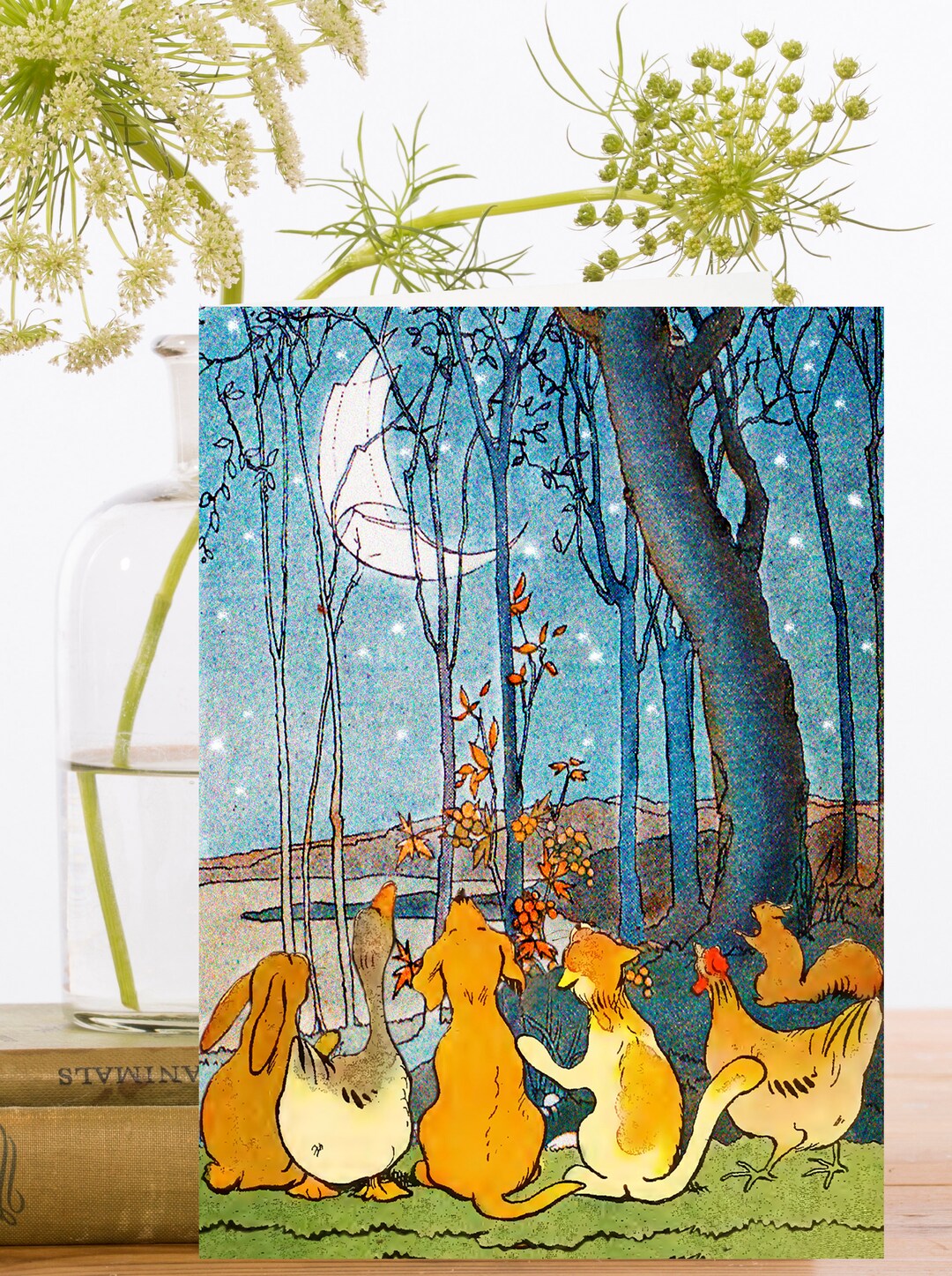 Whimsical Vintage Collage Art Card ~ Sustainably Sourced Material ...