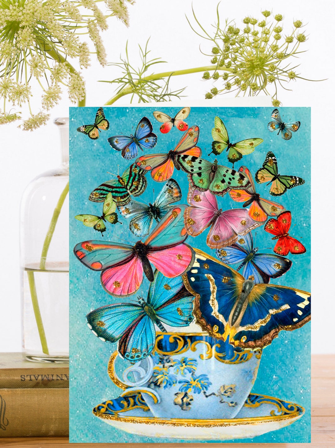 Birthday Art Card Vintage Collage ~ Sustainably Sourced Material ...