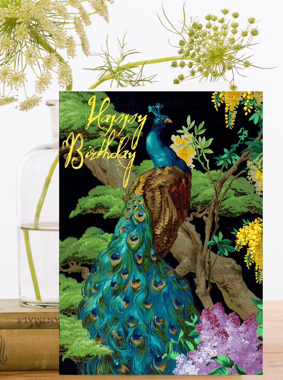 Birthday Art Card Vintage Collage Sustainably Sourced Material ...