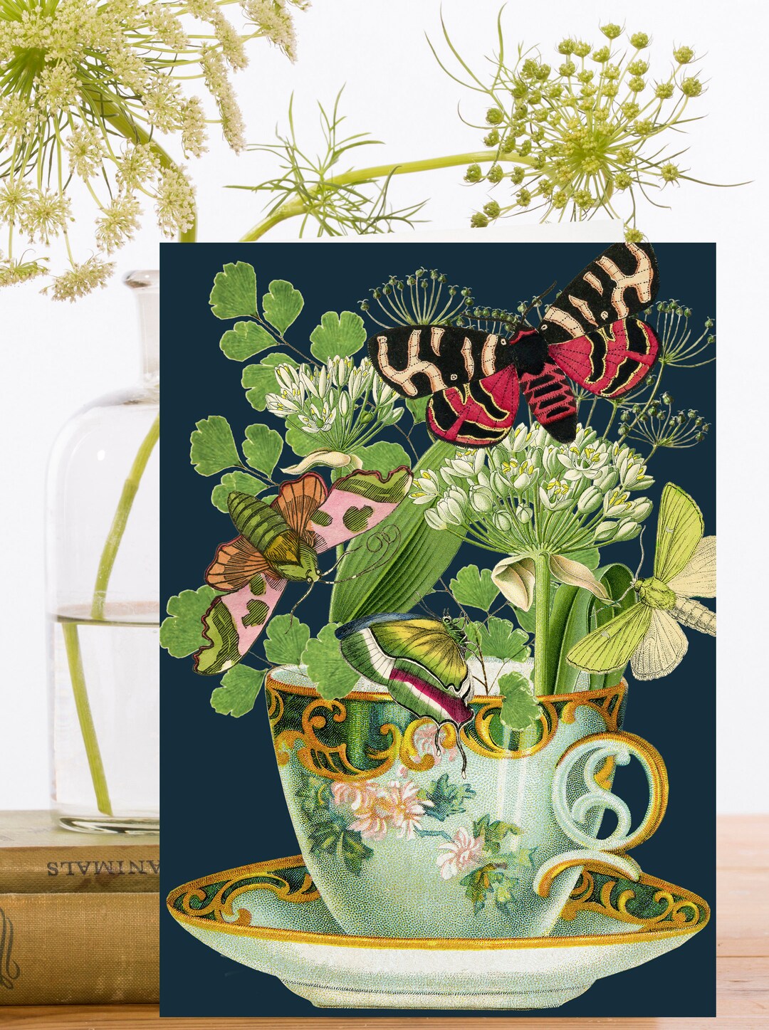 Whimsical Vintage Collage Art Card~sustainably Sourced Material ...
