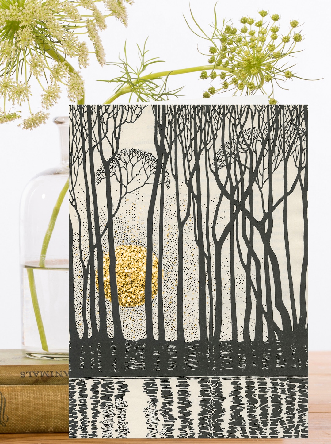Whimsical Vintage Collage Art Card~sustainably Sourced Material ...