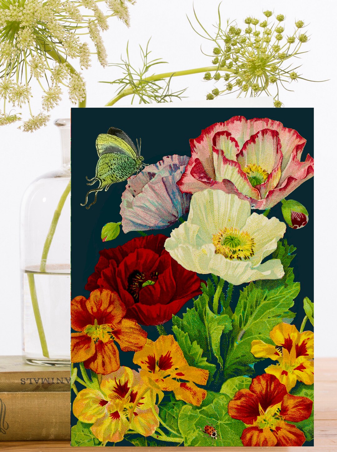 Whimsical Vintage Collage Art Card ~ Sustainably Sourced Material ...