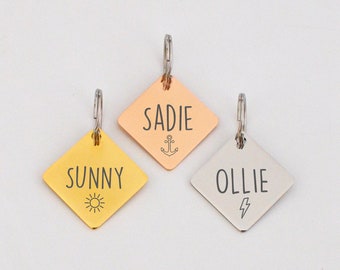 Diamond Name Tag | Etsy