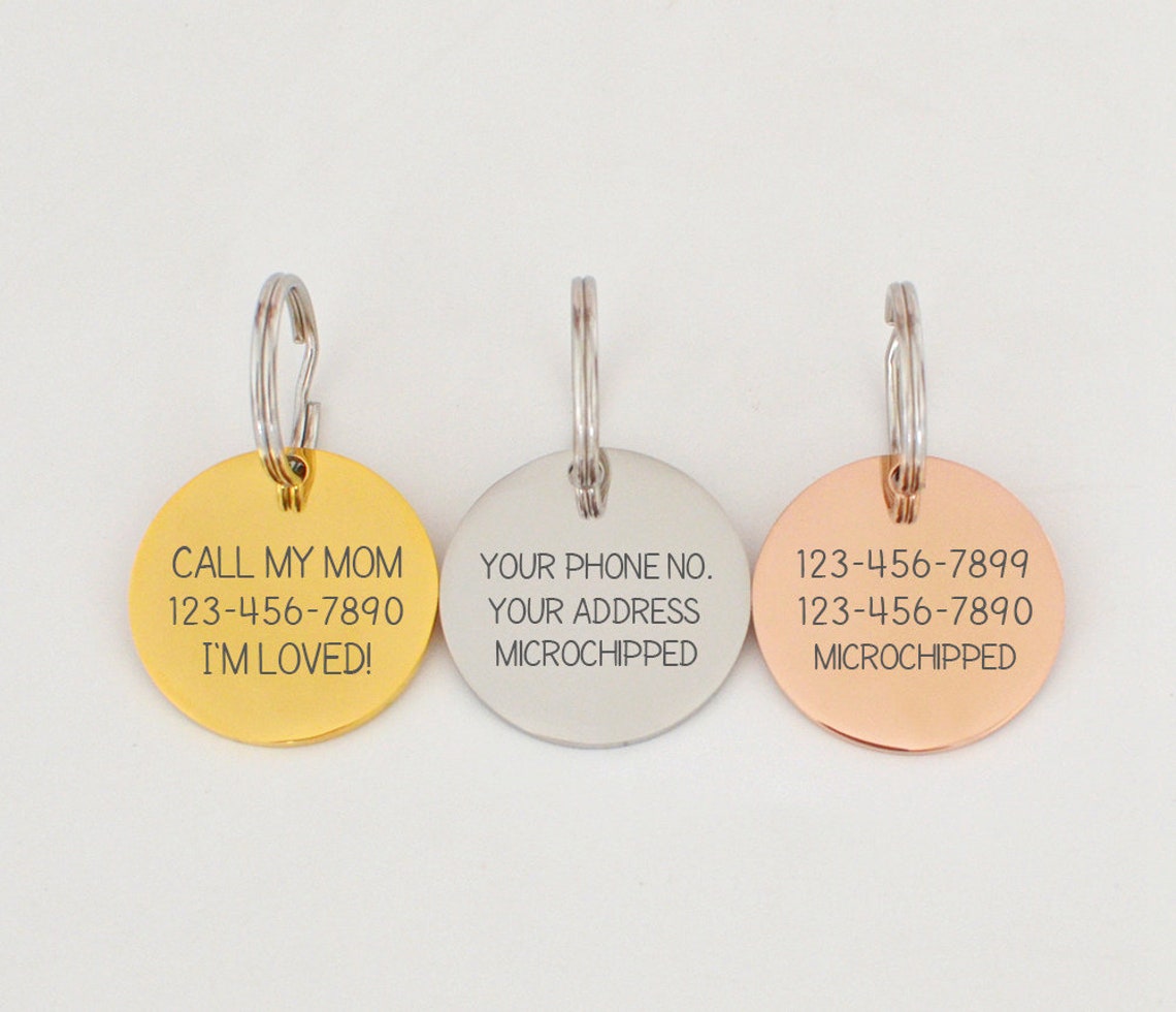 Personalized Pet Tag Custom Dog Tag Cat Tag Cat Collar Tag Cat - Etsy