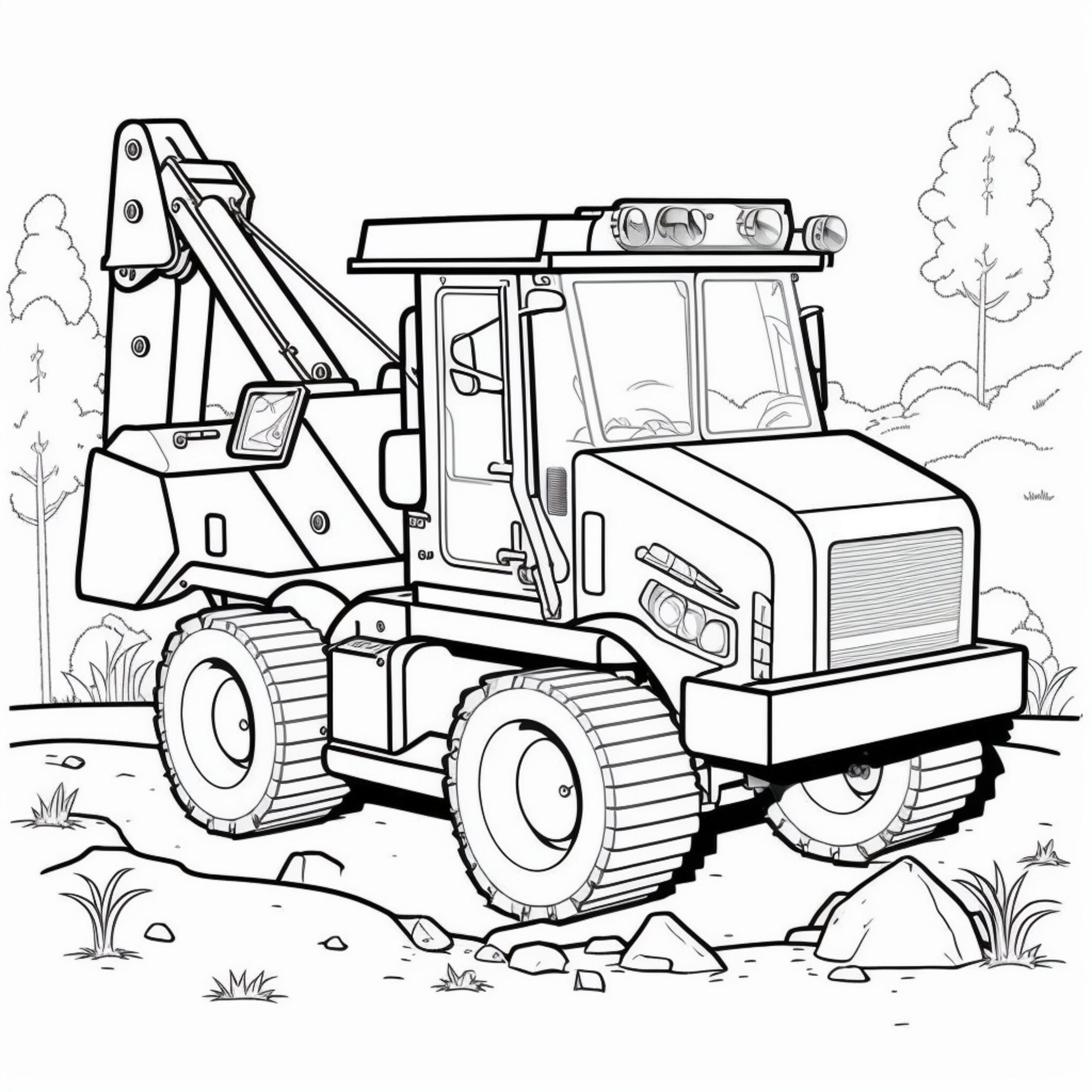 7 Construction Fun Coloring Pages - Etsy