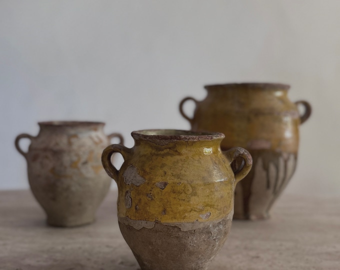 RARE Sized, 19th Century French Provençal Pot, Confit Pot, Rustic ...