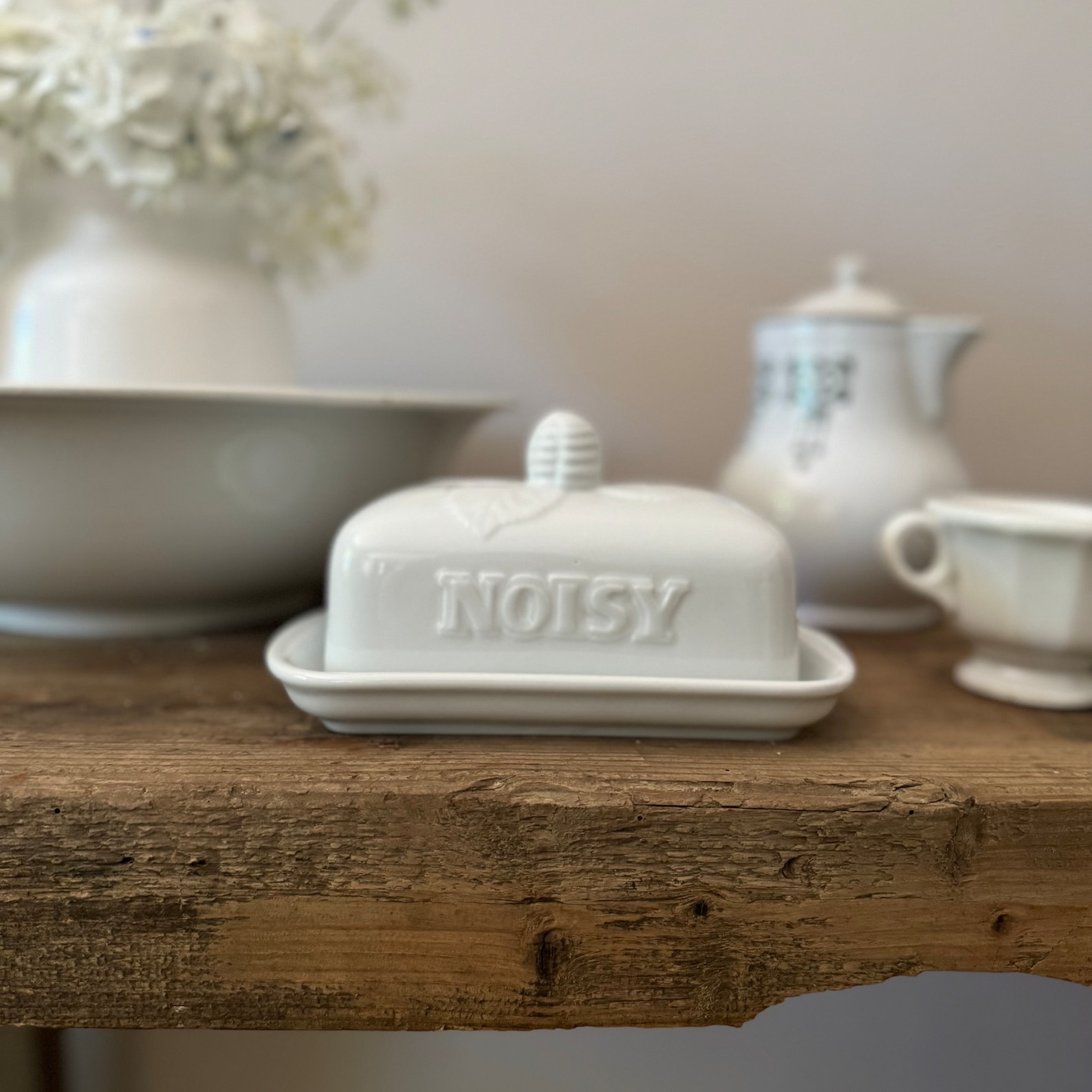 Vintage Beurrier Publicitaire Beurre NOISY Apilco, French Butter Dish ...