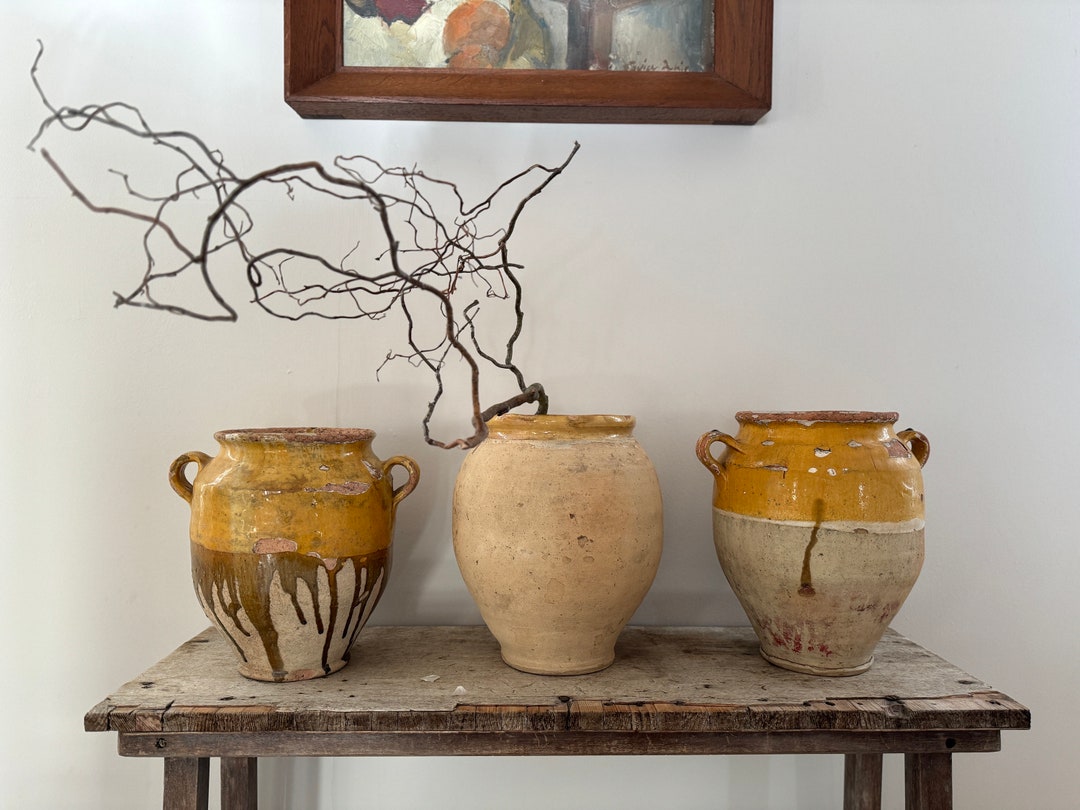 19th Century French Provençal Confit Pot, Rustic Pottery. - Etsy