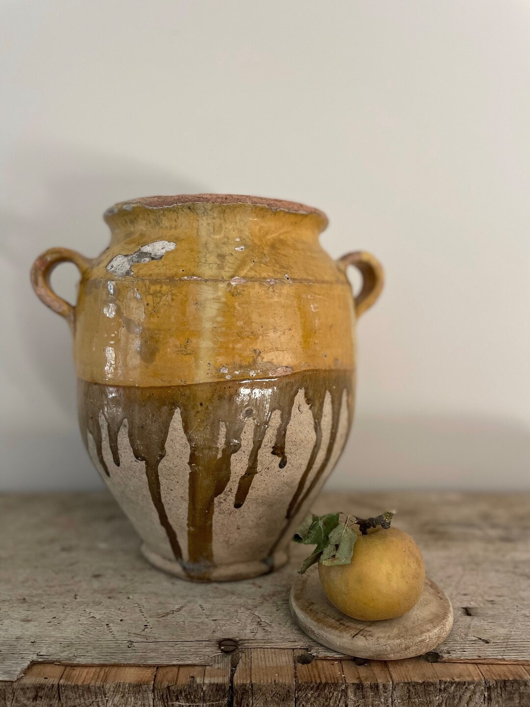 19th Century French Provençal Pottery, Confit Pot, With Drips, RARE ...