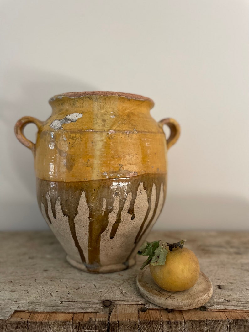 19th Century French Provençal Pottery, Confit Pot, With Drips, Rare ...