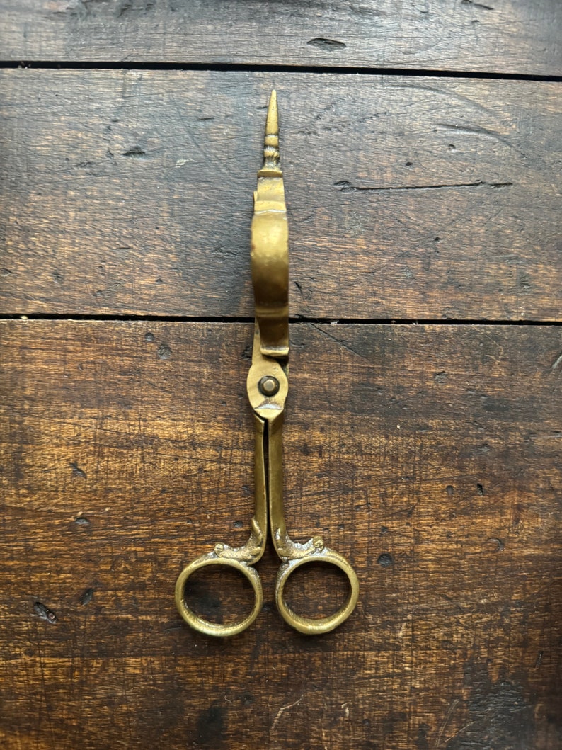 Antique Candlestick Wick Trimmer, Shapely Design. Mouchette Ancienne En ...