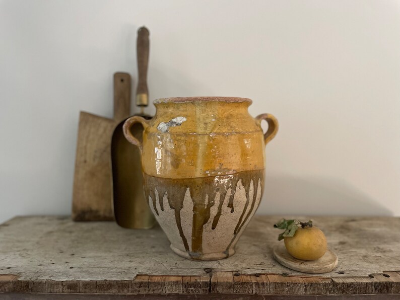 19th Century French Provençal Pottery, Confit Pot, With Drips, Rare ...