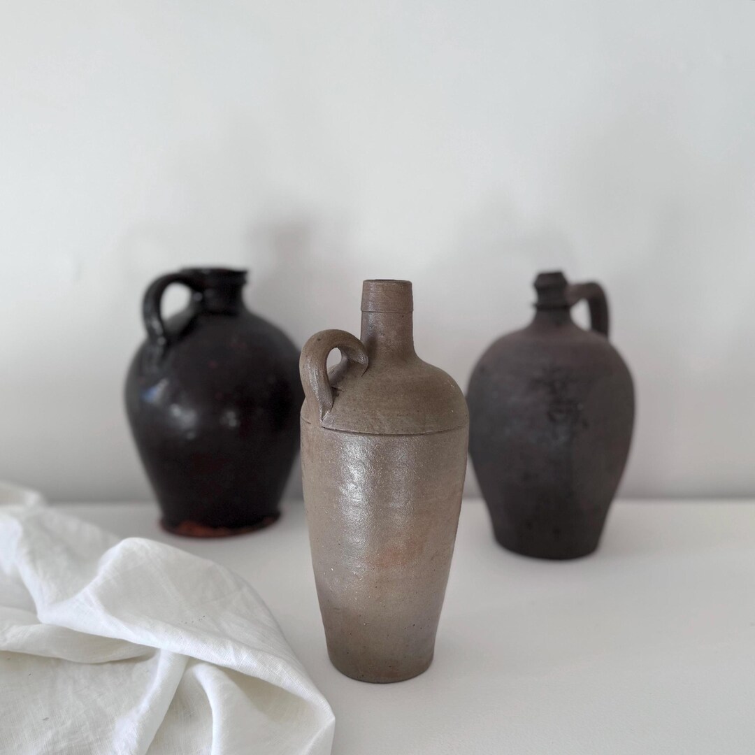 Sandstone French Pottery, Antique Bottle - Etsy