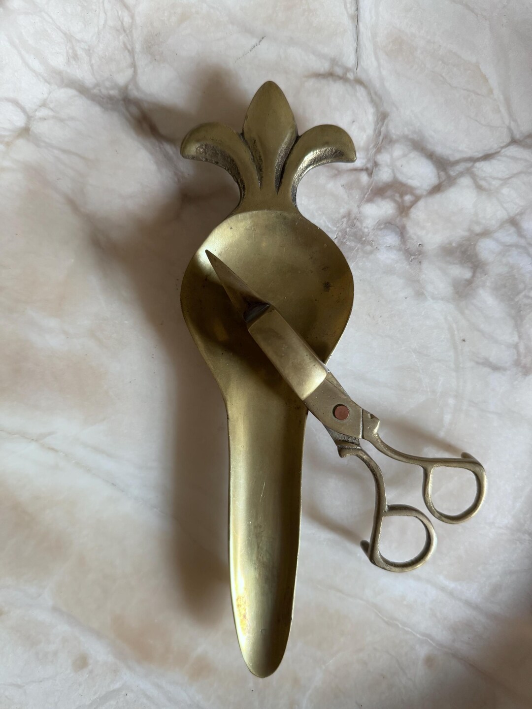 Antique Bronze Candlestick Wick Trimmer, Snuffer, With Rest Plate. - Etsy