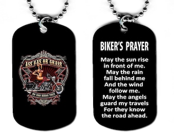 Motorcycle Prayer Necklace - Etsy
