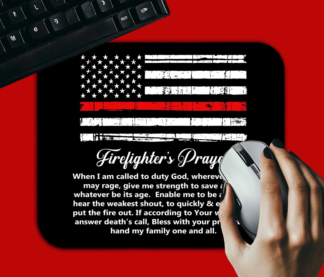 Christian Firefighter Mouse Pad #15, Firefighter's Prayer Desk Mat ...