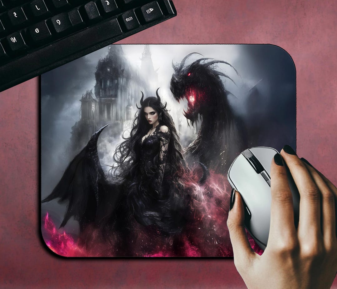 Lilith Mouse Pad #1, Dark Goddess Desk Mat, Occult Witchcraft Decor ...