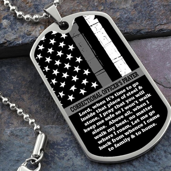 Correctional Officer Prayer Necklace - Etsy