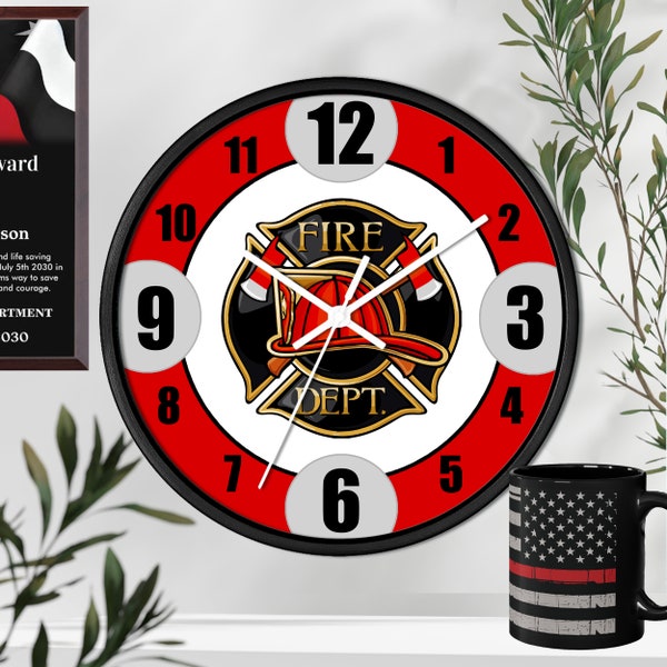 Fireman Wall Clock - Etsy