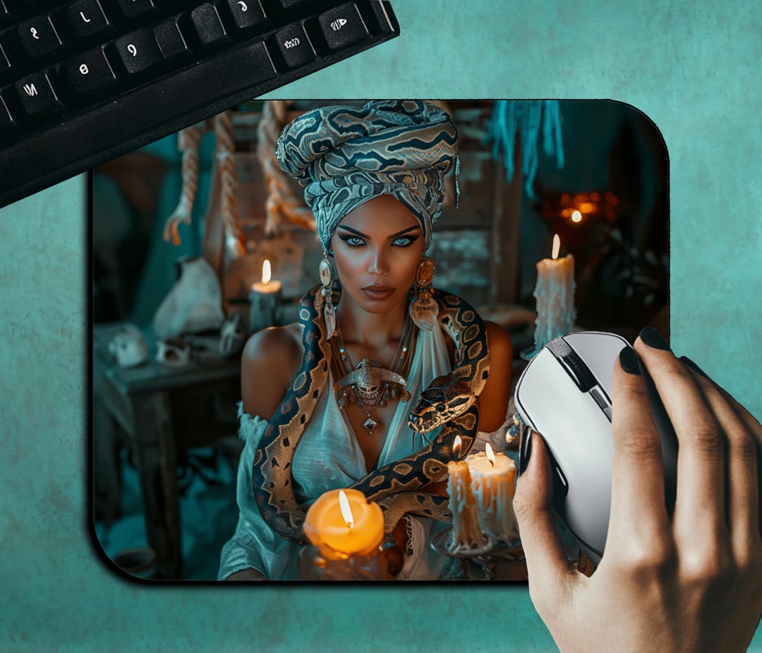 Marie Laveau Mouse Pad #2, Voodoo Queen Desk Mat, Occult Office Decor ...