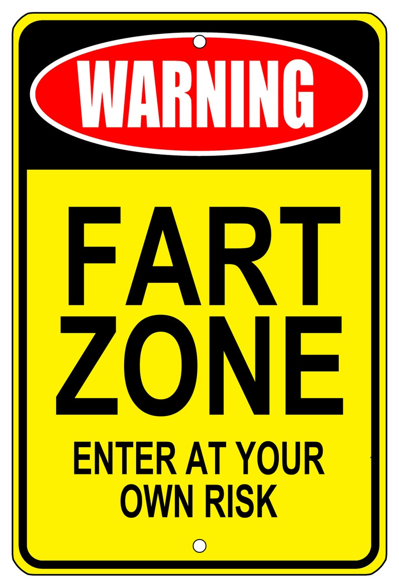 8x12 METAL SIGN Novelty 1 Fart Funny Warning | Etsy