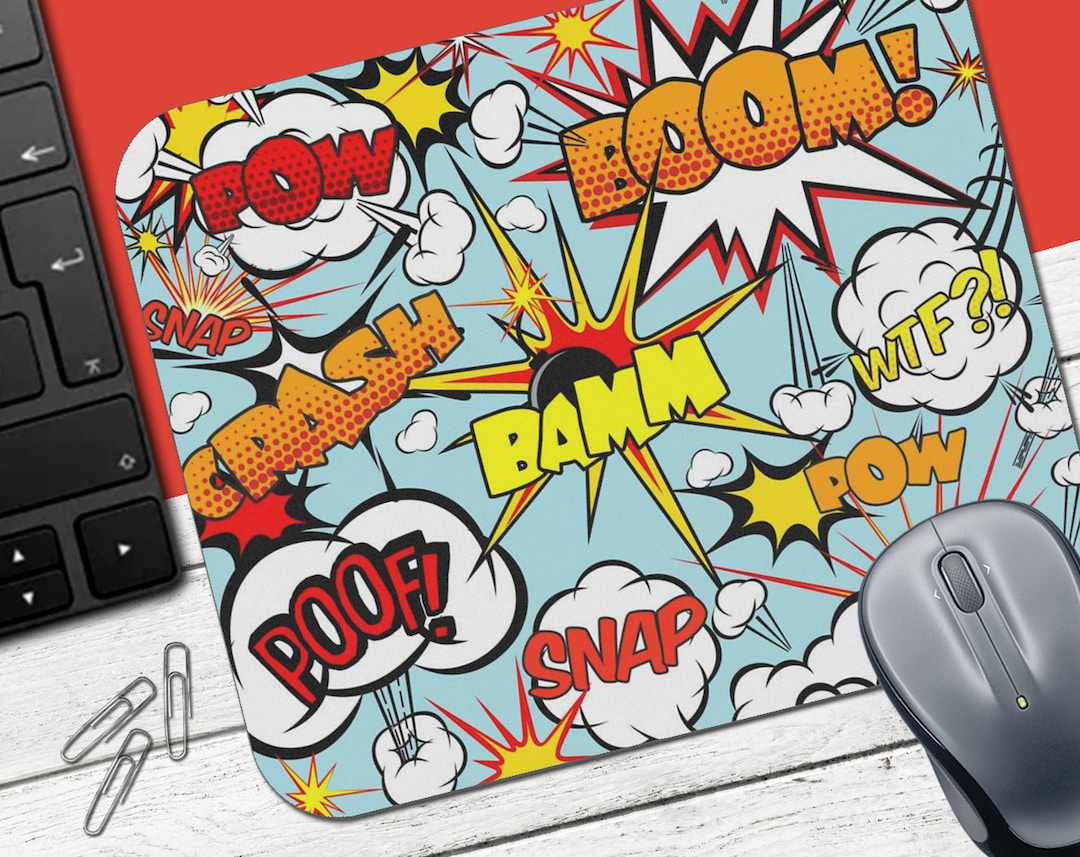 MOUSE PAD Retro 11 Comic Book Print Art Pop Culture - Etsy