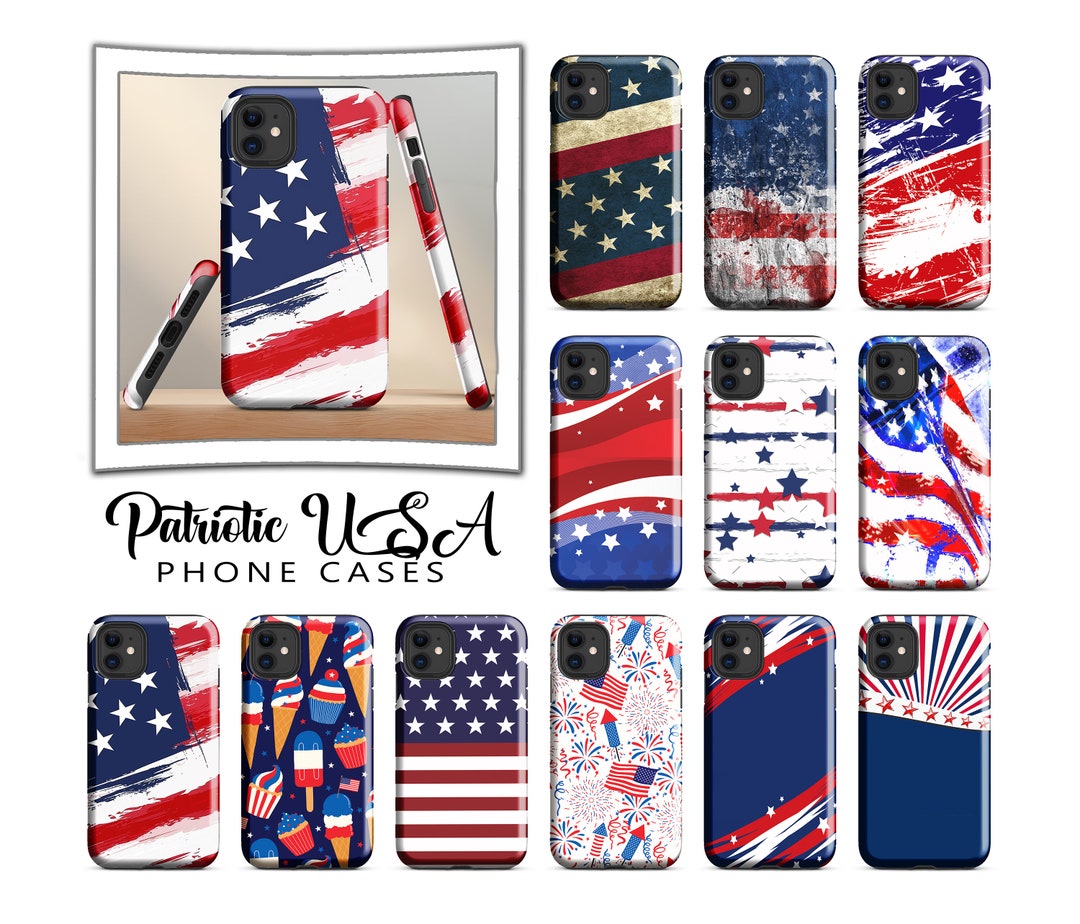 Patriotic American Flag Cell Phone Case 1 America Stars & Stripes Red ...