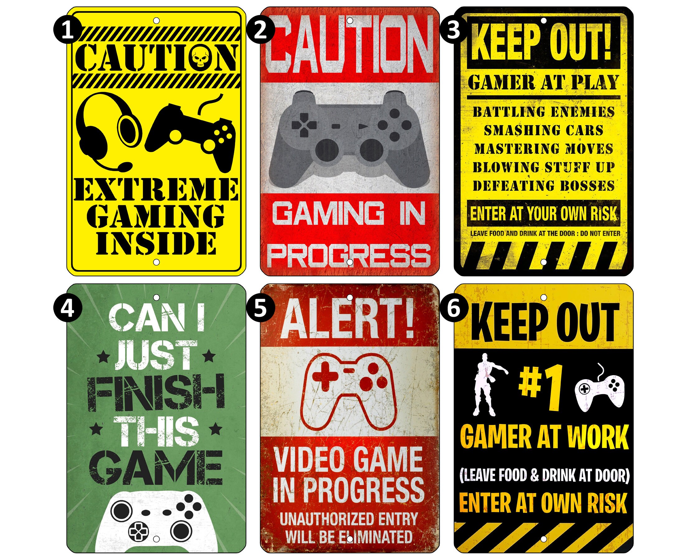 8x12 METAL SIGN Gamer 1 Keep Out Extreme Gaming | Etsy