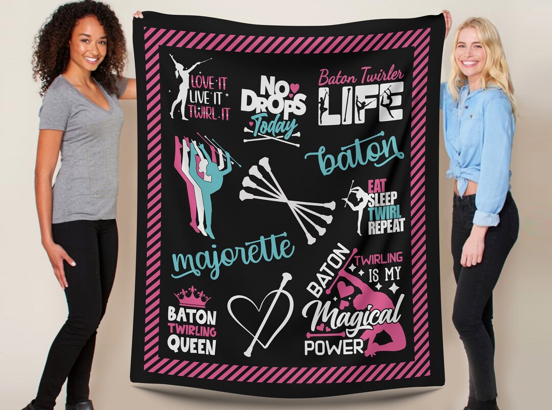Baton Twirler Collage Gift Velveteen Throw Blanket #1 Twirling ...