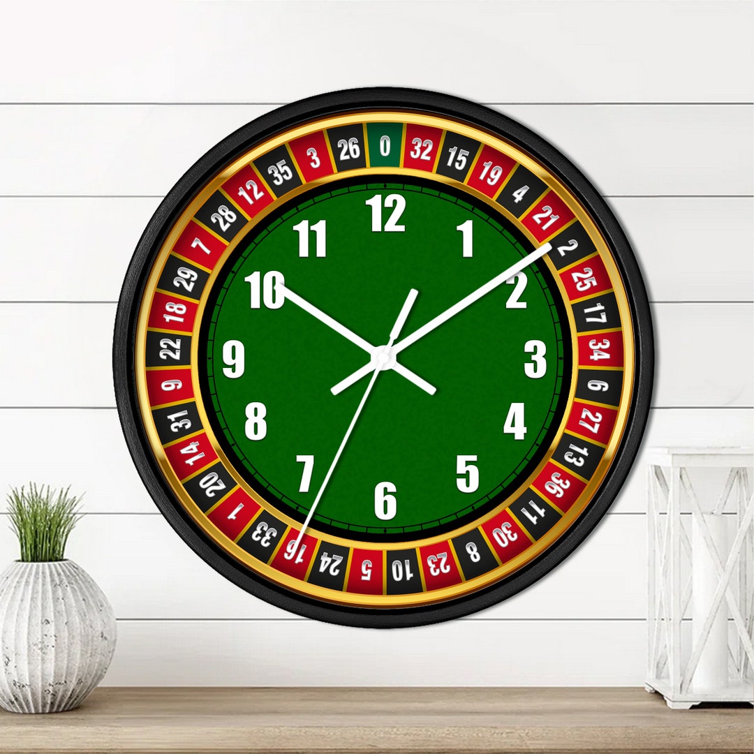 Las Vegas 3 10 Wall Clock Roulette Wheel Nevada Sin City Gambling the ...