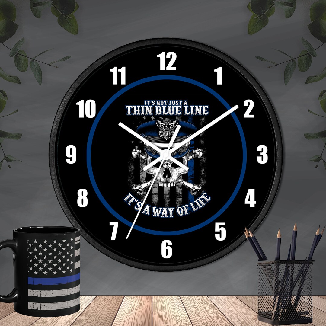 Police 12 10 Wall Clock Officer Dept Cop Law - Etsy