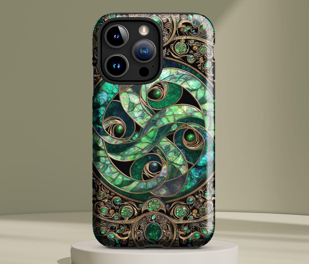 Stained Glass Celtic Knot Cell Phone Case #11, Irish Heritage Art ...